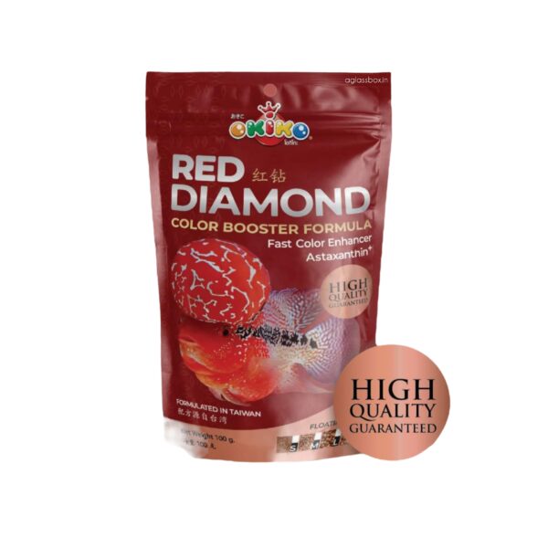 Okiko Red Diamond Flowerhorn Fish Food Color Booster Formula 100g - V Aqua